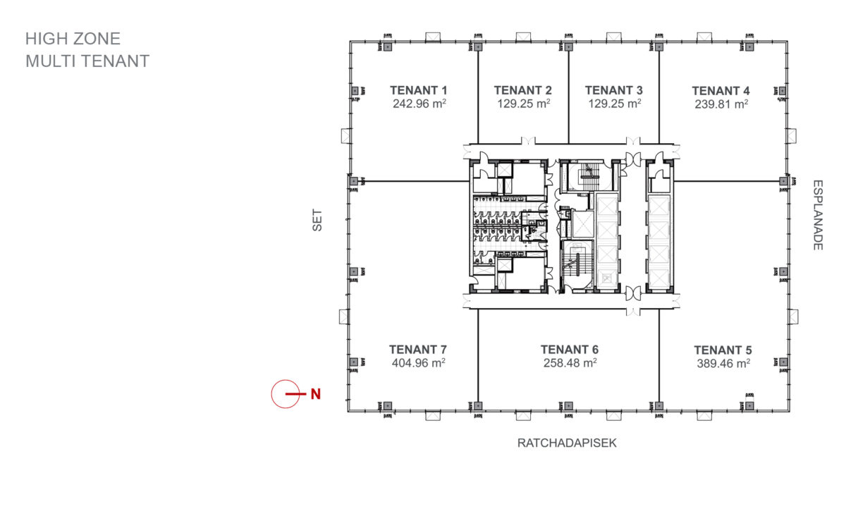 AIA Capital Center Typical Subdivided Floor Plan - OSBKK - Office Space ...